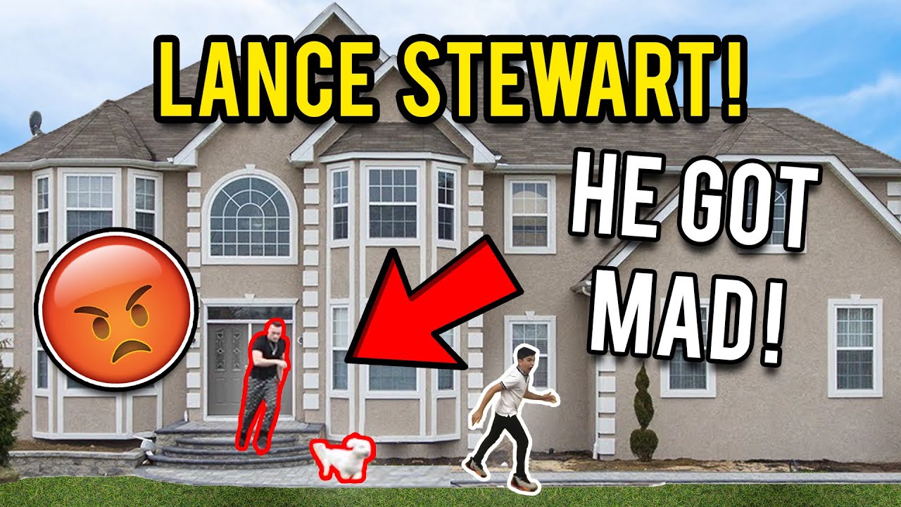 DING DONG DITCHING LANCE STEWART HOUSE!! *COPS CALLED* - YouTube