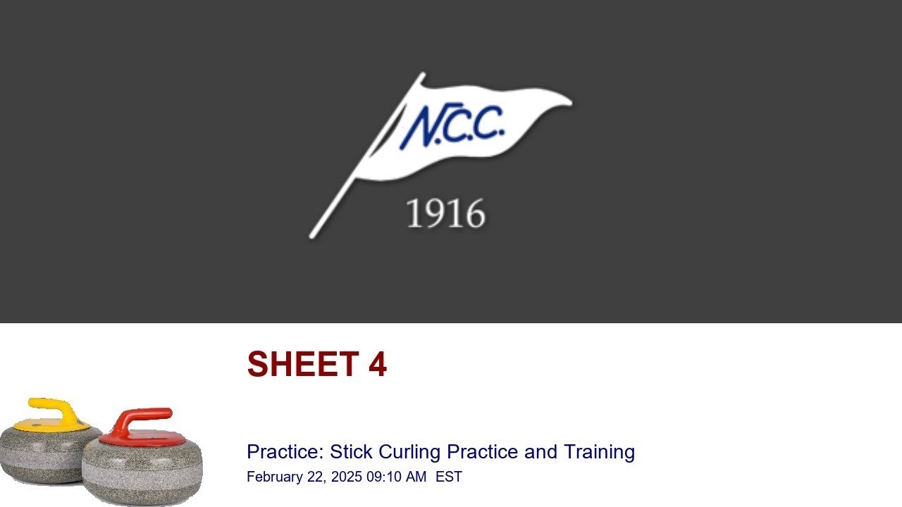 🥌 NCC Practice: Stick Curling Practice and Training | SHEET 4 - YouTube