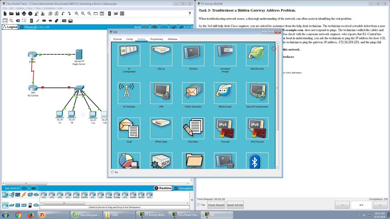[CCNA] 5.5.1 Examining a Device's Gateway - YouTube