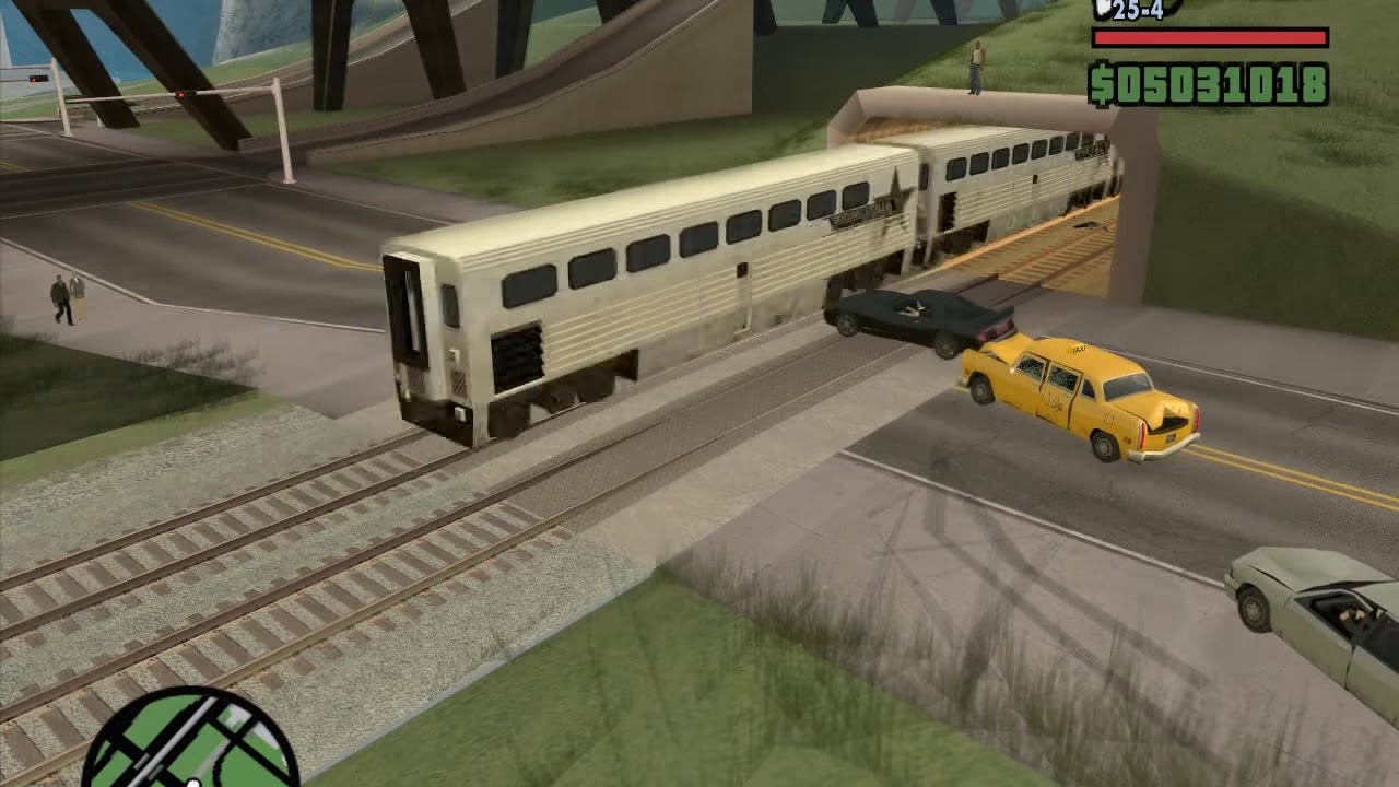 Grand Theft Auto San Andreas Funny Train Mods - YouTube