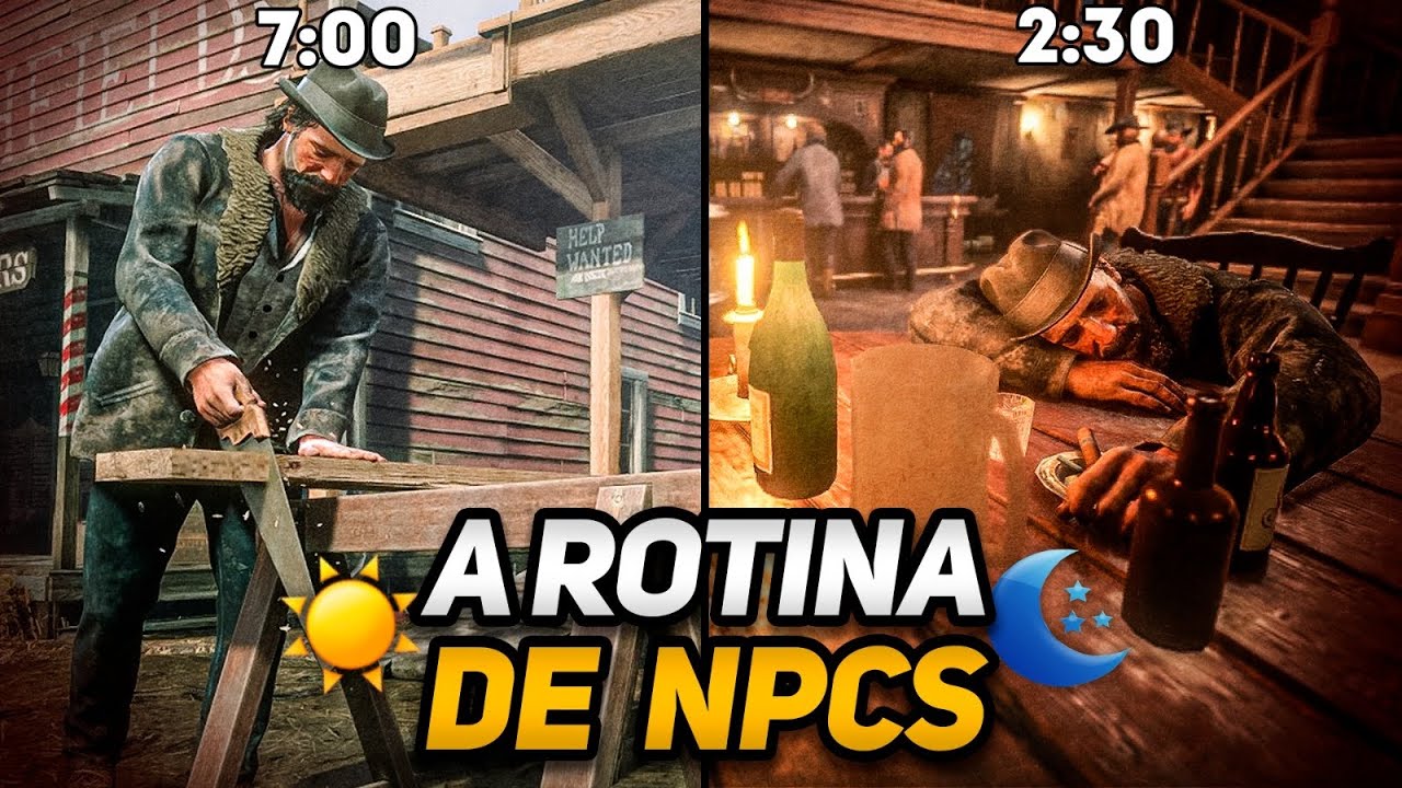 A INCRÍVEL ROTINA DE NPCS AQUI NO RED DEAD REDEMPTION 2 - YouTube