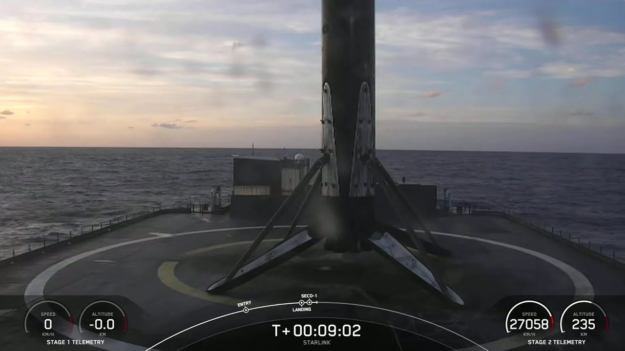 An uninterrupted footage of SpaceX Falcon 9 B1058 Landing for the 15th ...