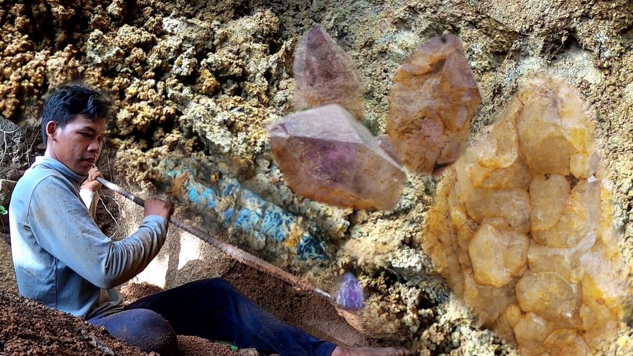 Finding a new quarry, a purple gem, a precious gem - YouTube