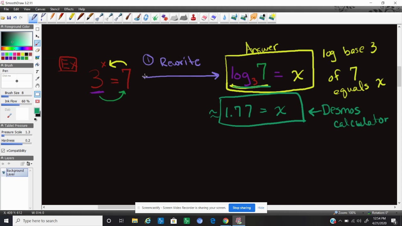 Rewriting Exponentials as Logarithms - YouTube