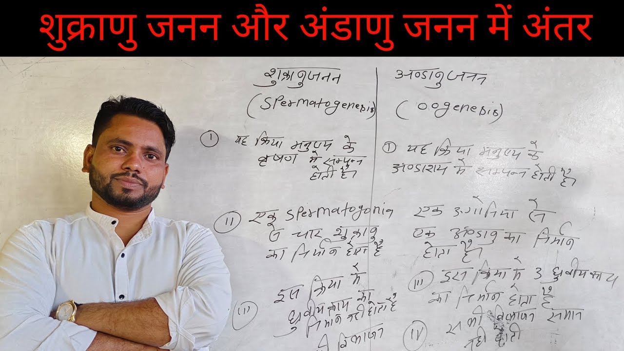 Shukranu Janan Aur Andanu Janan Mein Antar | शुक्राणु जनन और अंडाणु जनन ...