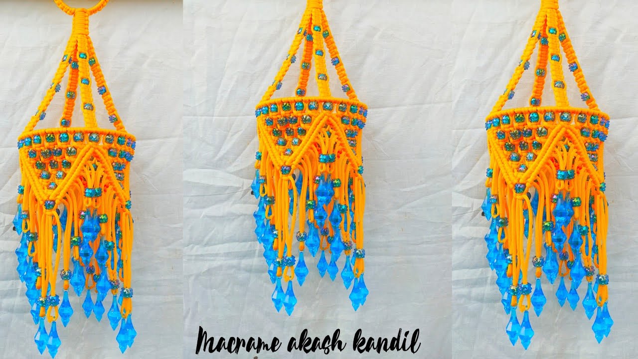 BEAUTIFUL MACRAME AKASH KANDIL FOR DIWALI DECORATION - YouTube