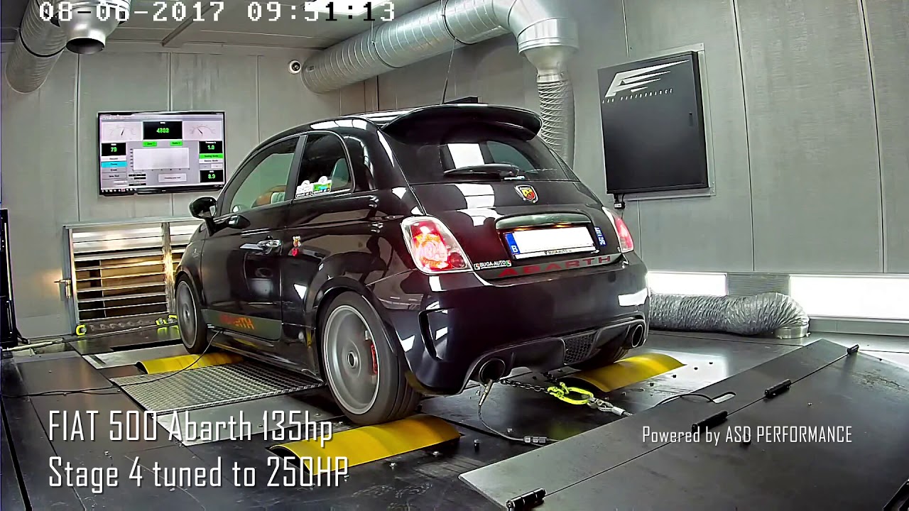 Fiat 500 Abarth 135hp stage 4 tuned to 250HP powered by ASD PERFORMANCE ...