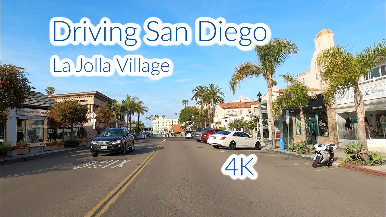 Driving in San Diego 4K - La Jolla Village California Scenic Tour - YouTube
