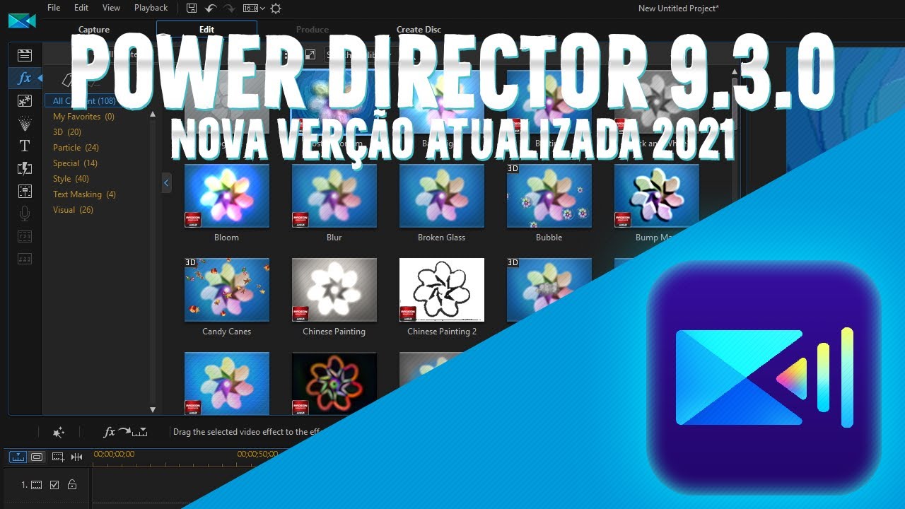 Como Instalar o PowerDirector 9.3.0 Atualizado 2021/Celular 100% FULL ...