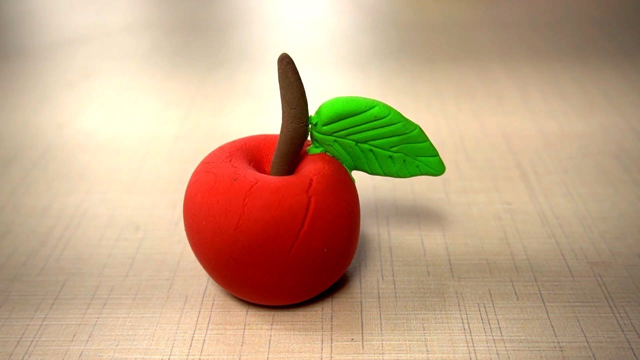 Clay Apple | How To Make Apple With Clay - YouTube