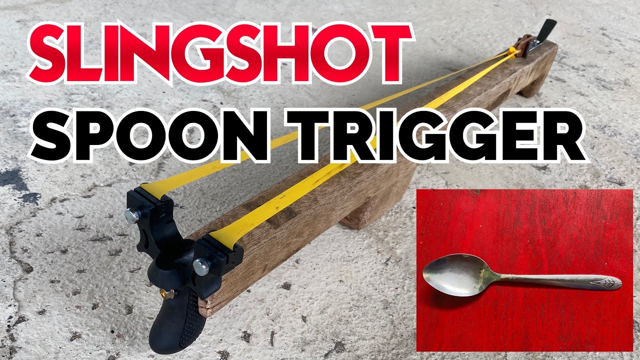 HOW TO MAKE SIMPLE SLINGSHOT GUN With Spoon Trigger - YouTube