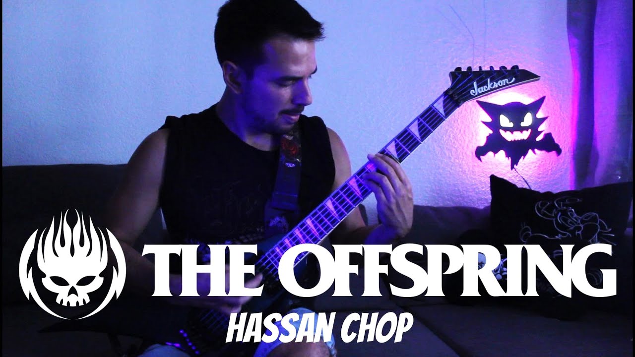 THE OFFSPRING - Hassan Chop [GUITAR COVER with blue neon strings] - YouTube