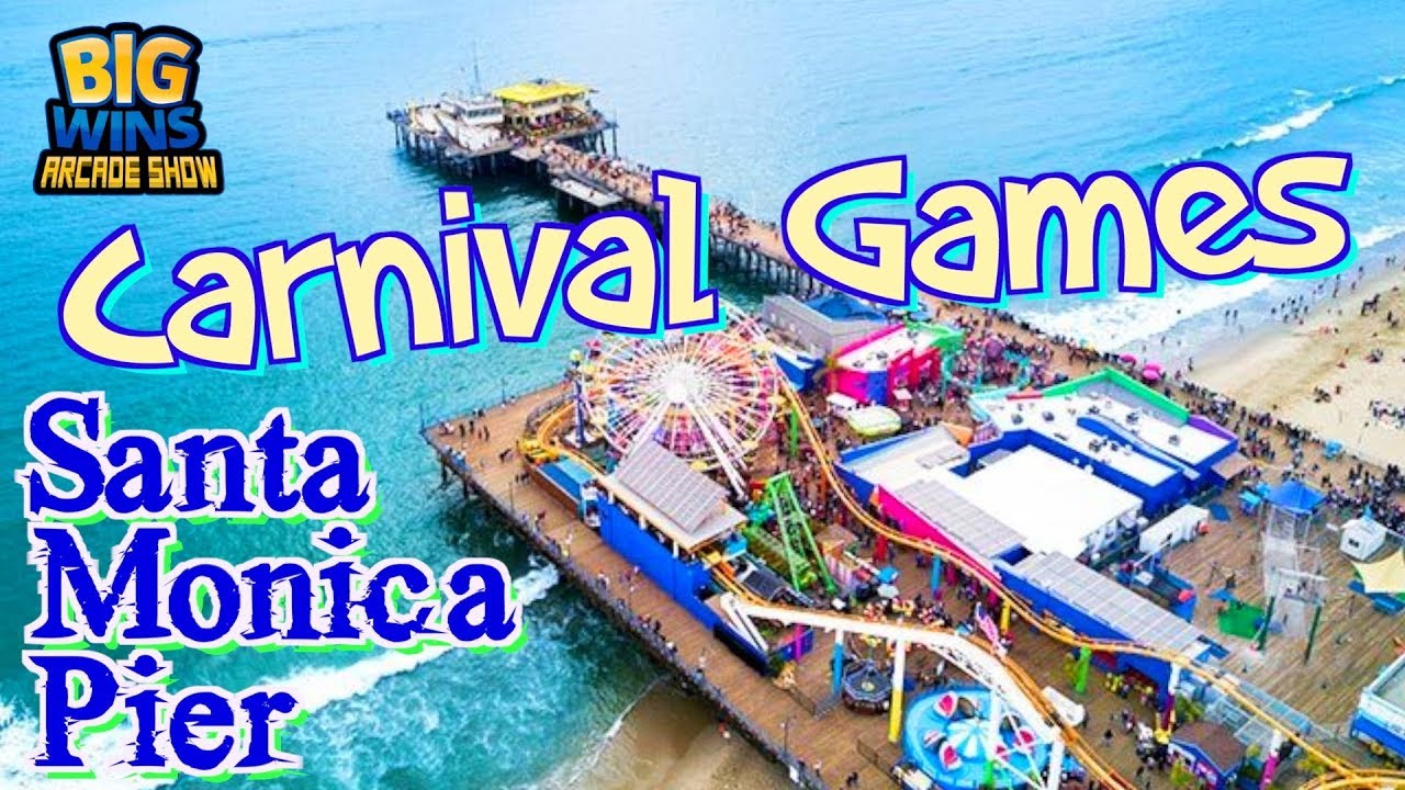 Carnival Games at Santa Monica Pier!!! - Big Wins! Arcade Show - YouTube