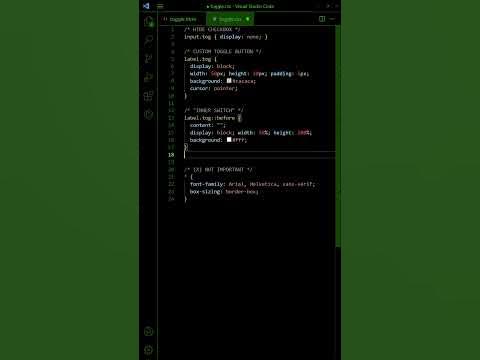 Simple Toggle Button In HTML CSS - YouTube