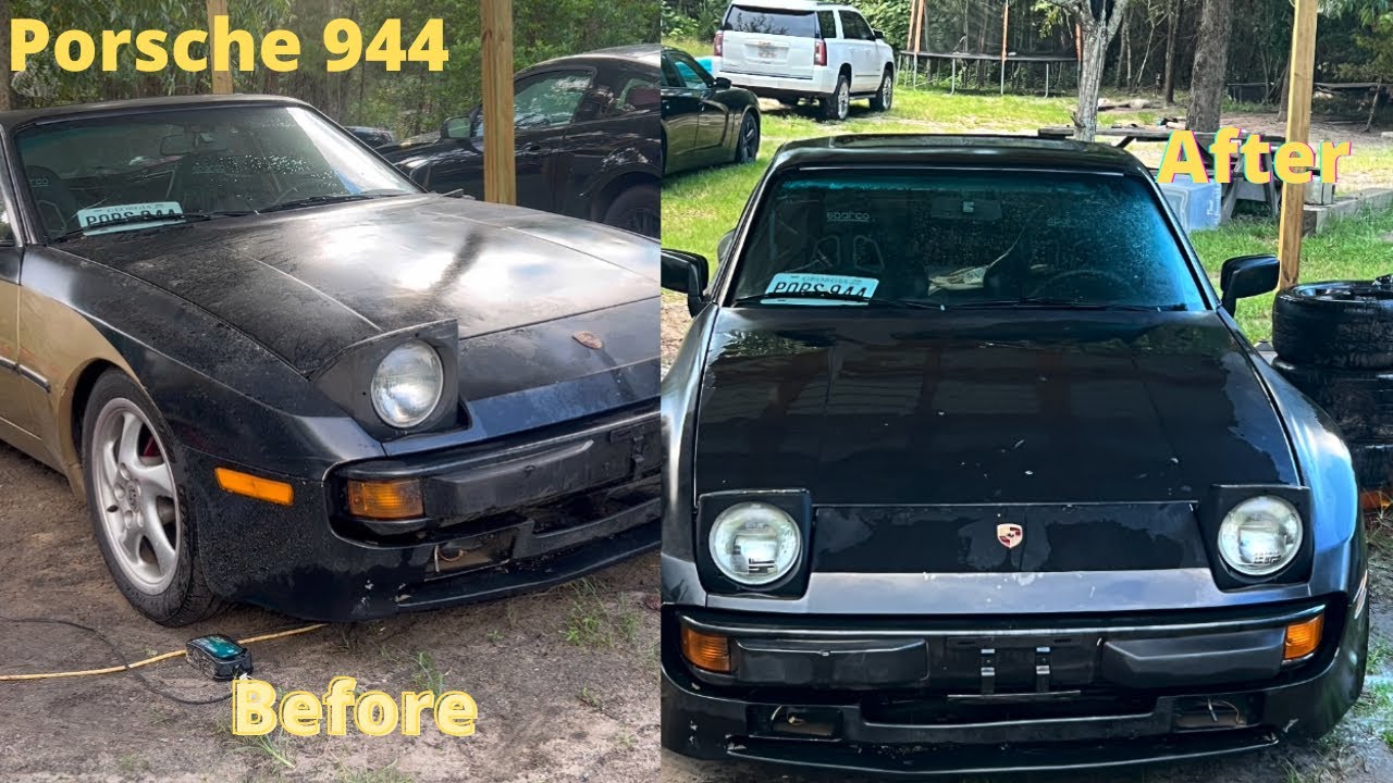 Cleaning Porsche 944 with satisfying wash - YouTube