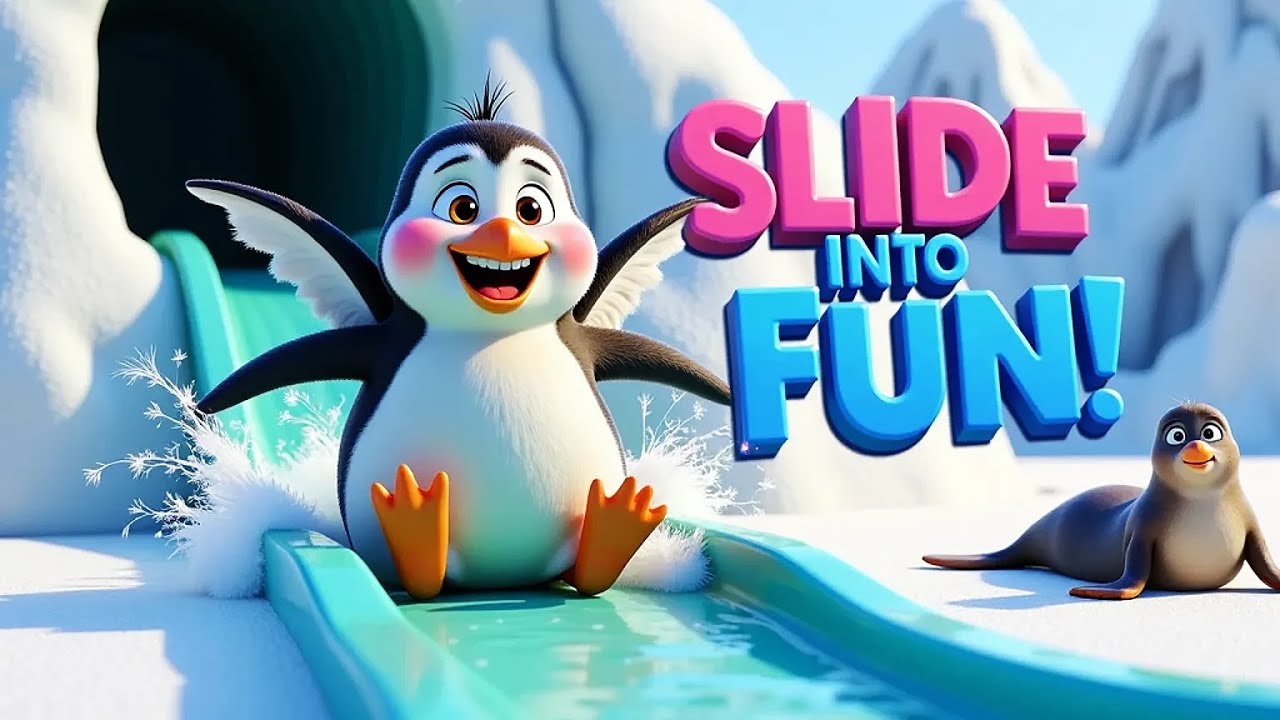 🎵 The Penguin’s Ice Slide | Fun Winter Nursery Rhyme for Kids ...