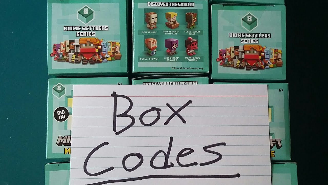 Minecraft Series 8 Biome Settlers BOX CODES!!! - YouTube