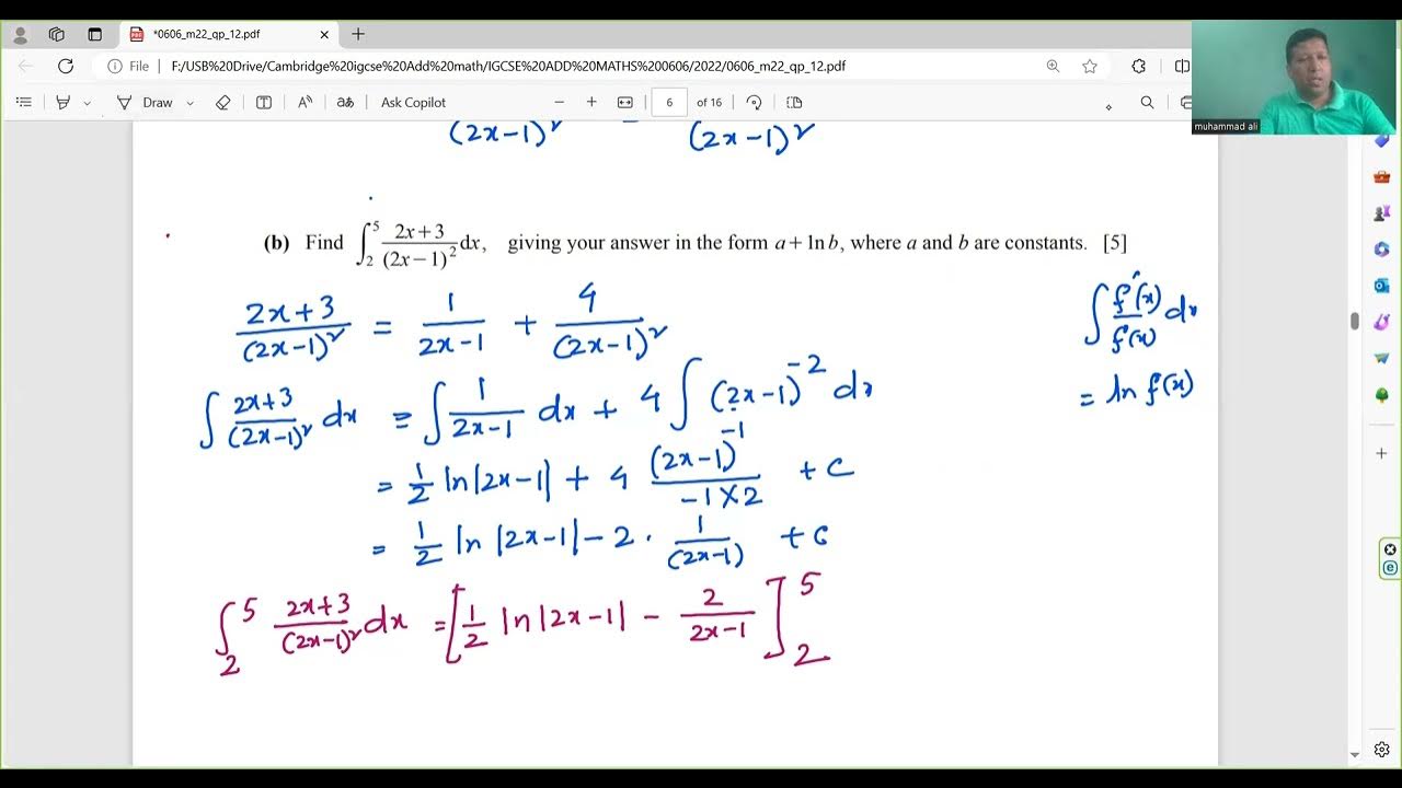 Cambridge IGCSE | Add math | 0606/12 | F/M2022| Q4 - YouTube