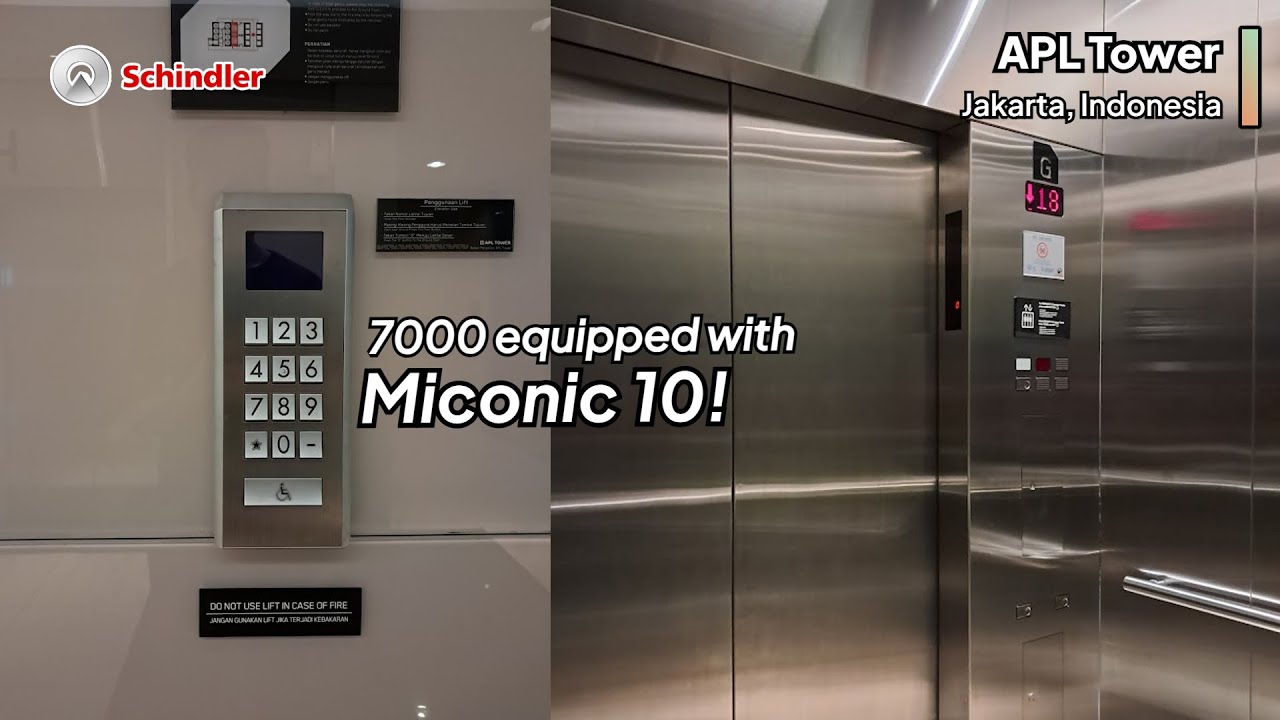 Schindler Miconic 10 Elevators - APL Tower, Jakarta, ID - YouTube