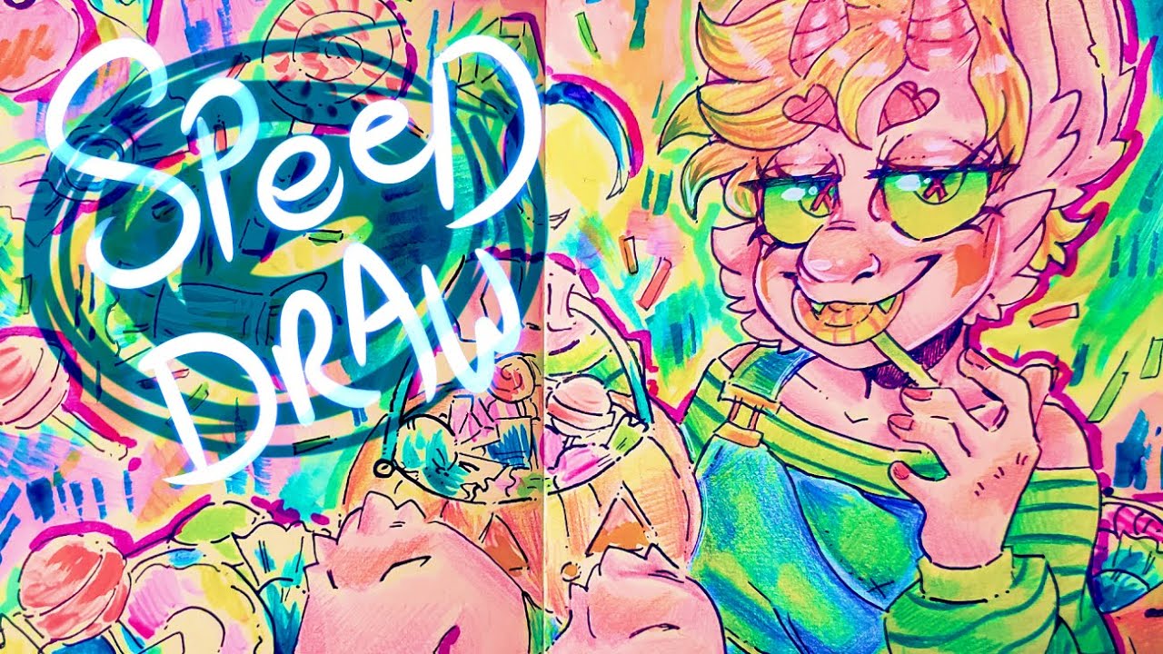 SPEED DRAW //Candy [McKween] Drawtober #2 - YouTube