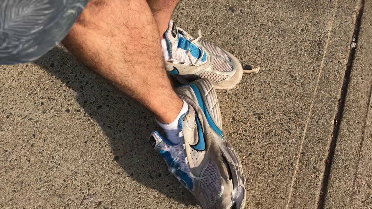 Enjoying These Trashed Nike Zoom Plus Running Shoes-4 - YouTube