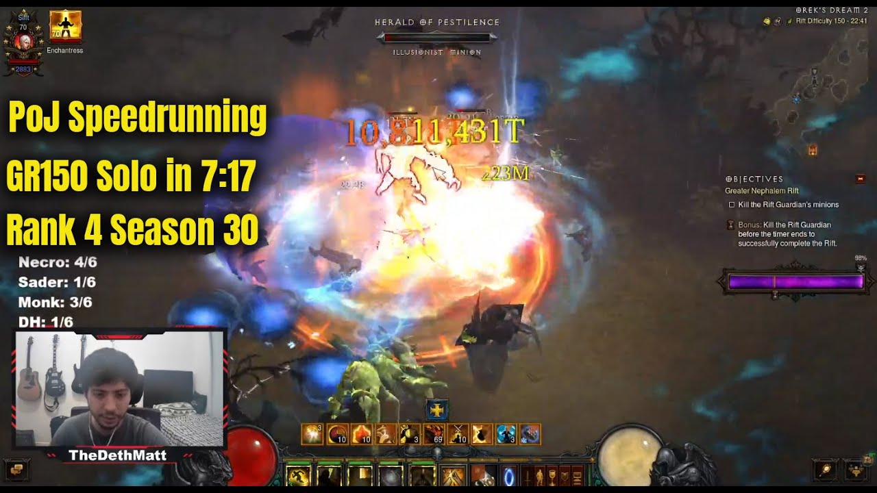 Season 30 Patterns of Justice Monk GR150 Solo Rank 4 - Diablo 3 - YouTube