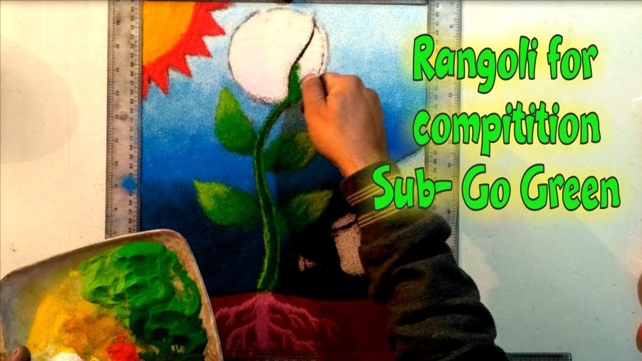Rangoli Designs With Theme Go Green
