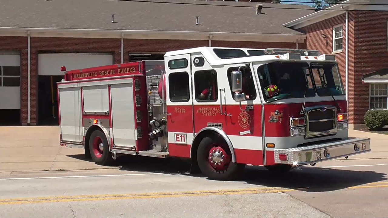 Warrenville Fire District Engine 11 and Medic 11 Responding - YouTube