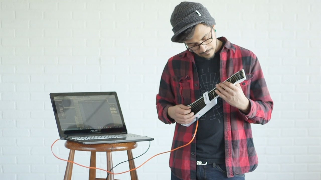 FL Studio played with guitar MIDI controller | Jamstik - YouTube