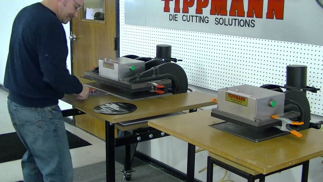 Die Cutting Video of the Tippmann Clicker die cutting press - YouTube