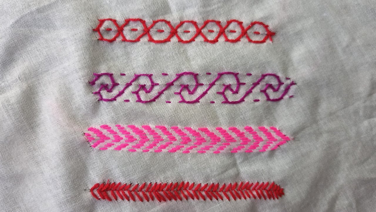 Katha stick embroidery - YouTube