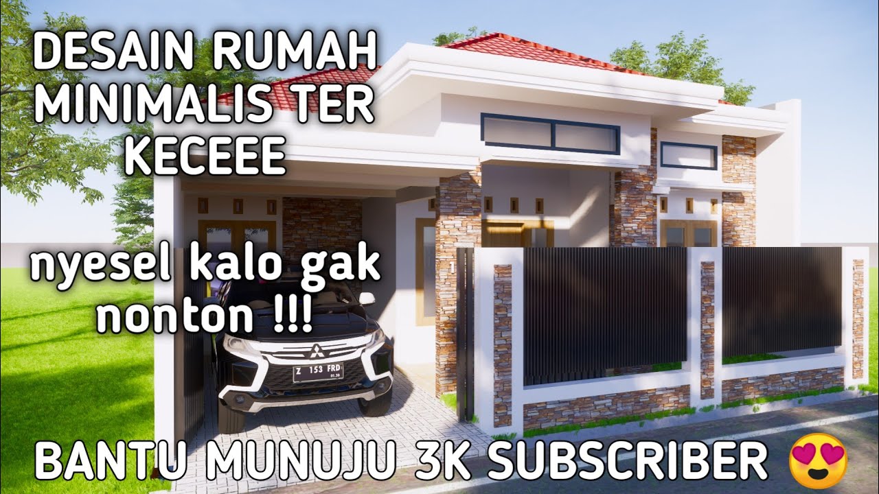 DESAIN RUMAH MINIMALIS - UKURAN 8 X 12 - YouTube