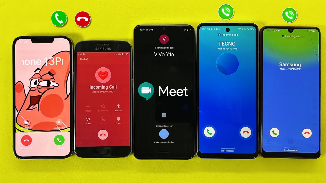 MEET + Incoming & Outgoing Call + Fake iPhone Pro, Samsung S7, Galaxy ...