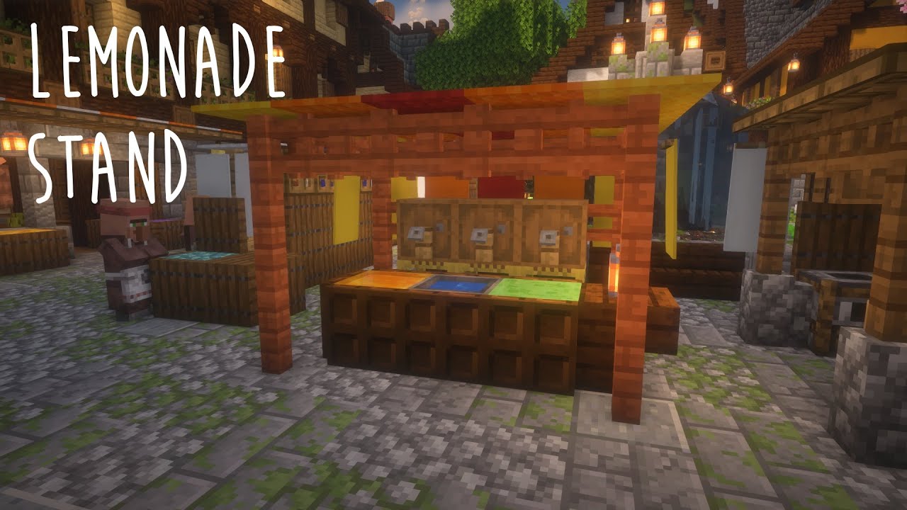 Minecraft | How to Build a Lemonade Stand - Minecraft Town Part 30 ...