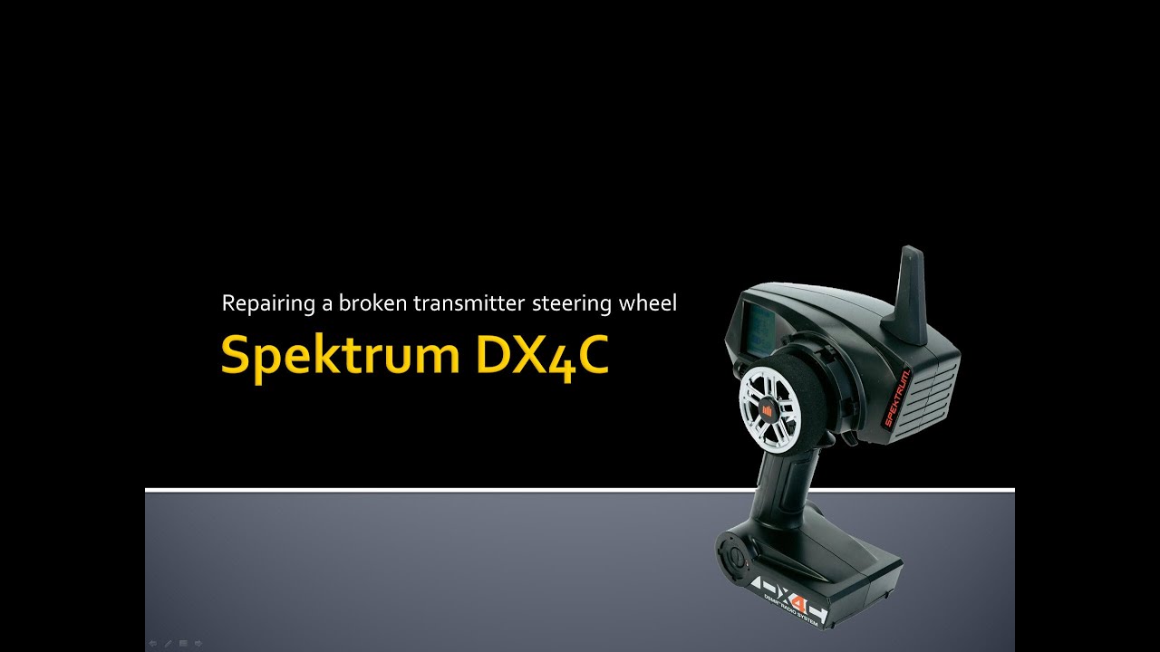 Spektrum DX4C Transmitter Steering Wheel Repair - YouTube