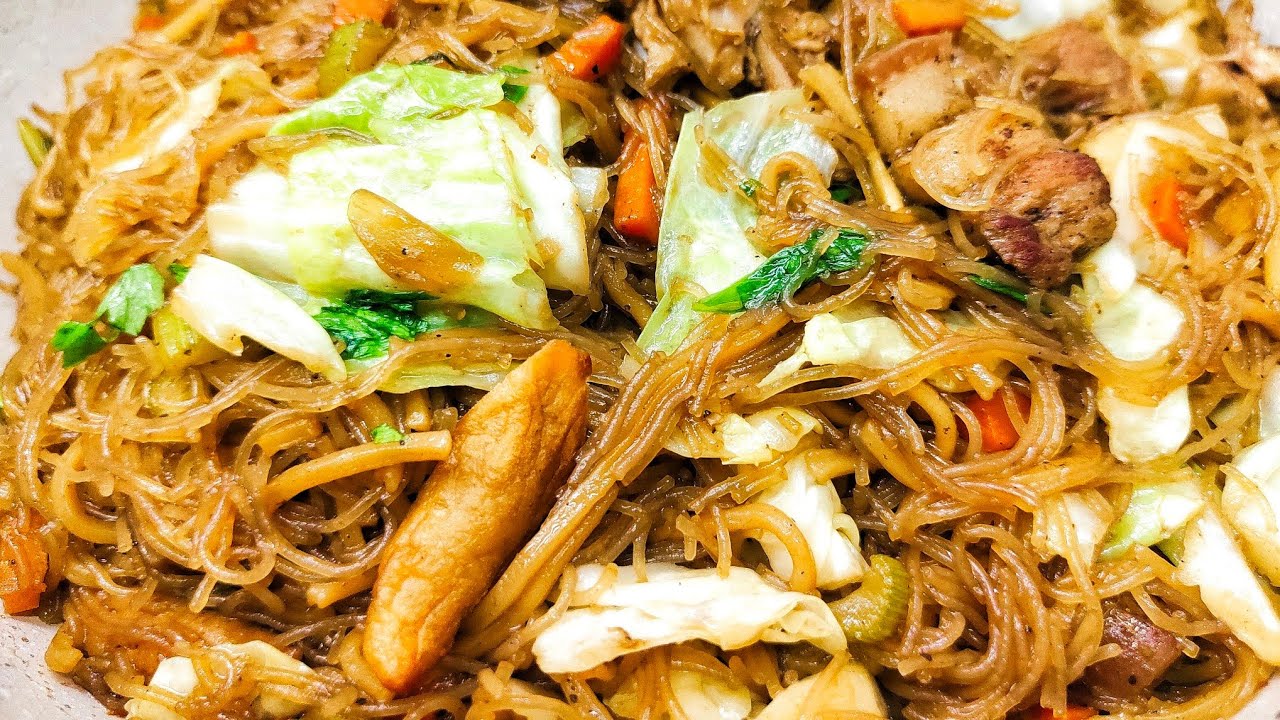 HOW TO COOK PANCIT BIHON WITH PANCIT CANTON NA HINDI DRY AT NAPAKA ...