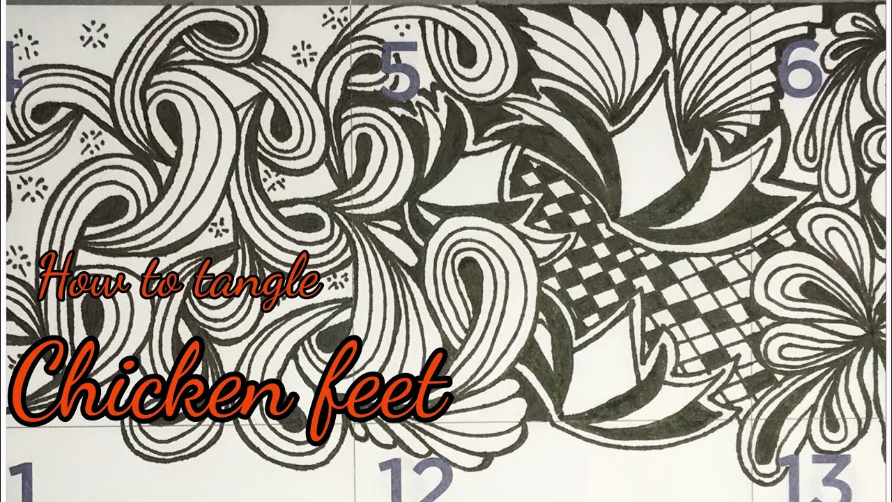 How to Zentangle Chicken Feet in to my #Quigtangle for InkTober Day 5 ...