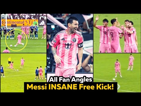 Messi 2nd FREE KICK Goal from All Fan Angles Reactions for Inter Miami vs Montreal