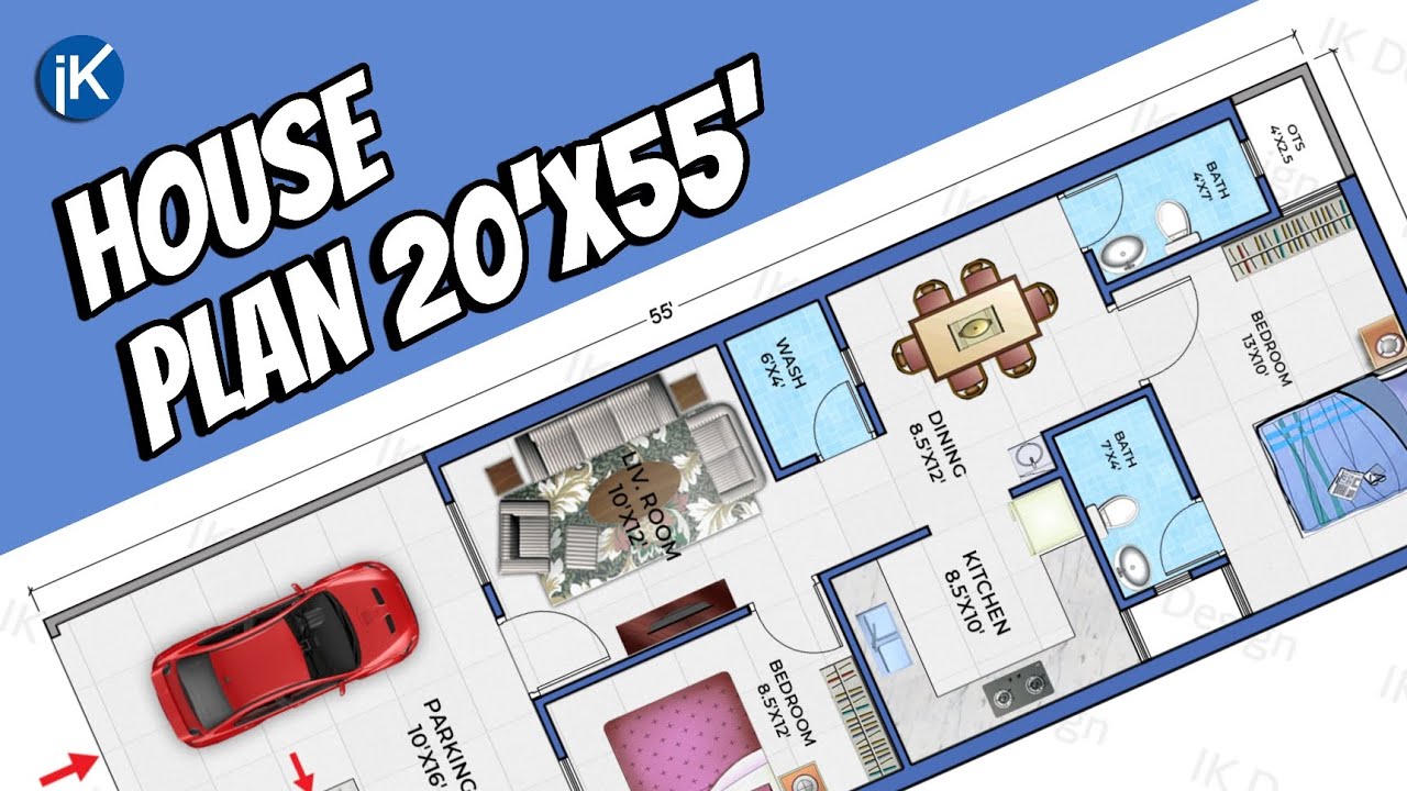 20'x55' feet house plan #house #home #houseplan #architecture - YouTube
