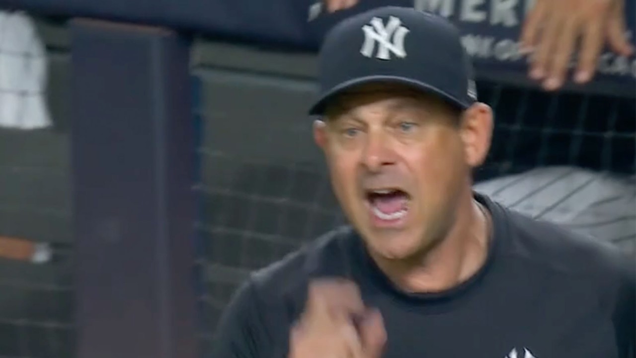 AARON BOONE EJECTION ALERT 🚨 Boone ejected from game after arguing missed strike call 👀 | ESPN ...