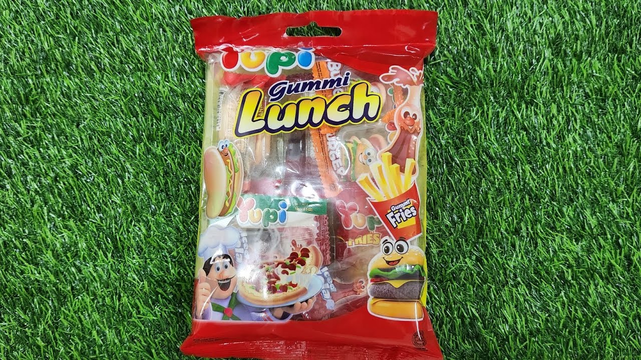 Yupi Gummy Lunch Menu I ASMR Candy Lunch opening l Gummy French fries ...