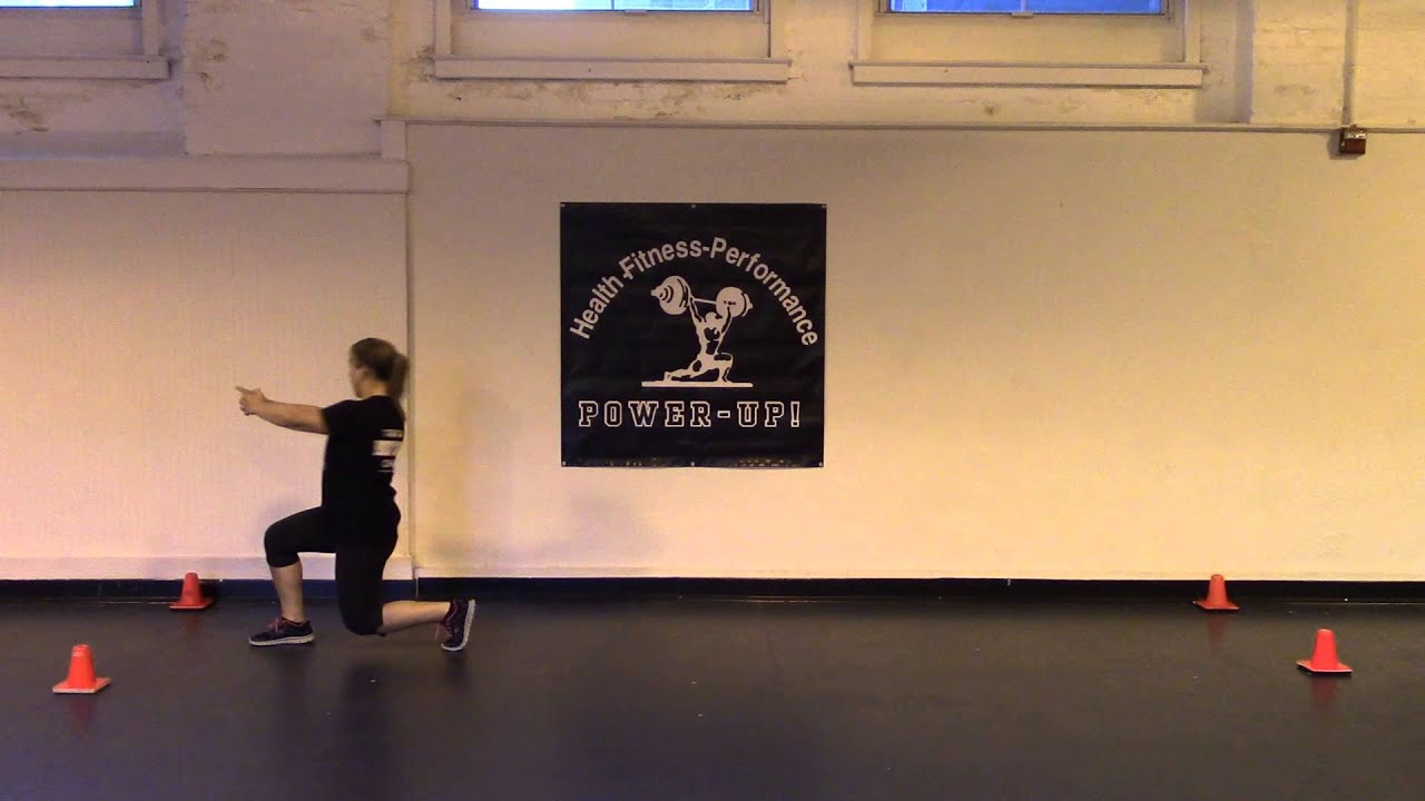 Walking Lunge with Rotation - YouTube