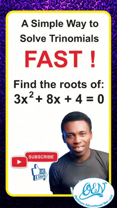 Factoring 3x² + 8x + 4 in Under 60 Seconds! Fast work. - YouTube