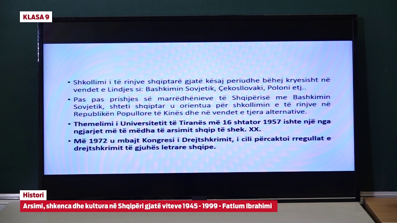 9077 - Histori - Arsimi, shkenca dhe kultura në Shqipëri gjatë viteve ...