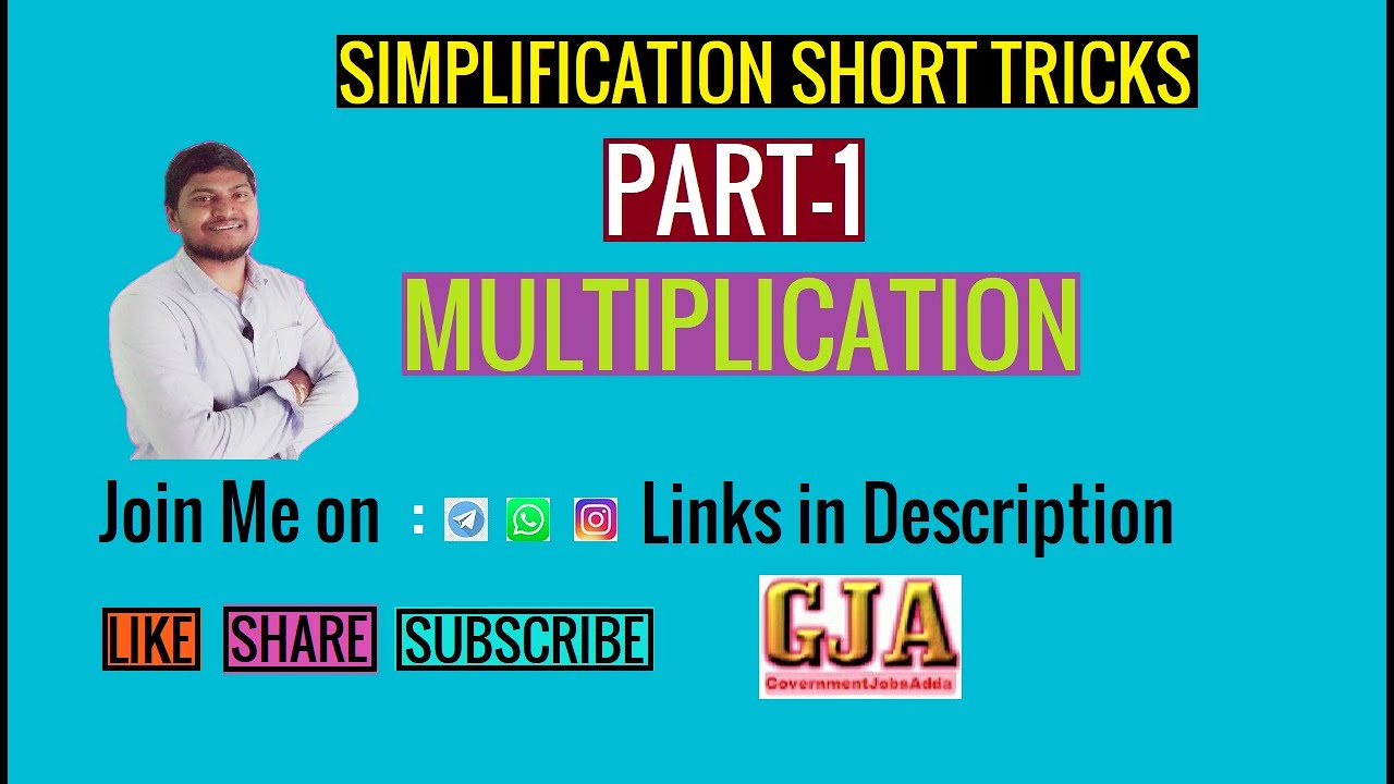 MULTIPLICATION|SIMPLIFICATION SHORT TRICKS PART-1 - YouTube