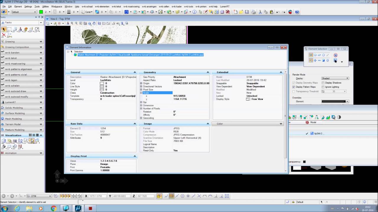 MicroStation example image drape with maximum quality - YouTube