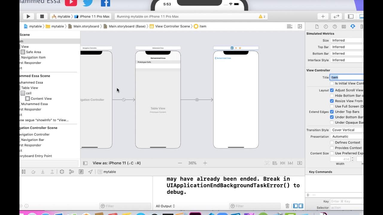 37 Swift Xcode segue transition between two view controllers - YouTube