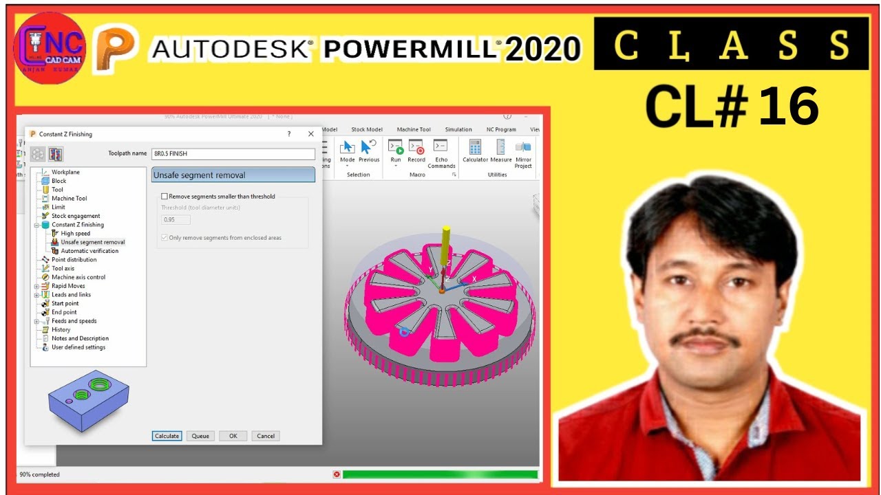 #16 HOW TO CREATE CONSTANT Z FINISHING | POWERMILL 2020 CLASS | - YouTube