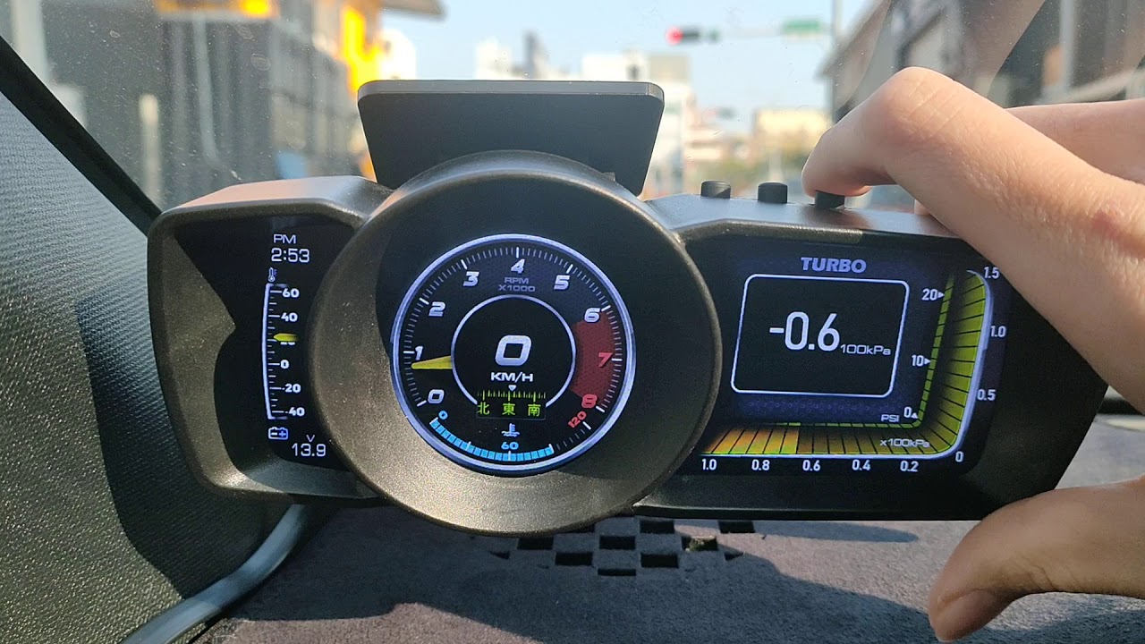 A600 HUD OBD2+GPS 抬頭顯示器 測速 提醒 多功能儀表 - YouTube