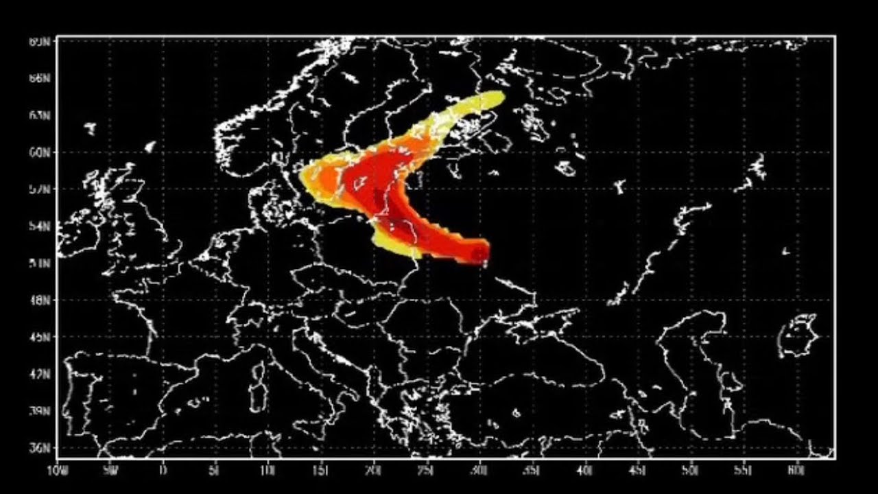 Radioactive cloud over Europe from Chernobyl - YouTube